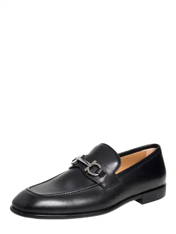 フェラガモ FIORDI ローファー NERO CALF 25.0 25.5 超美品 Ferragamo